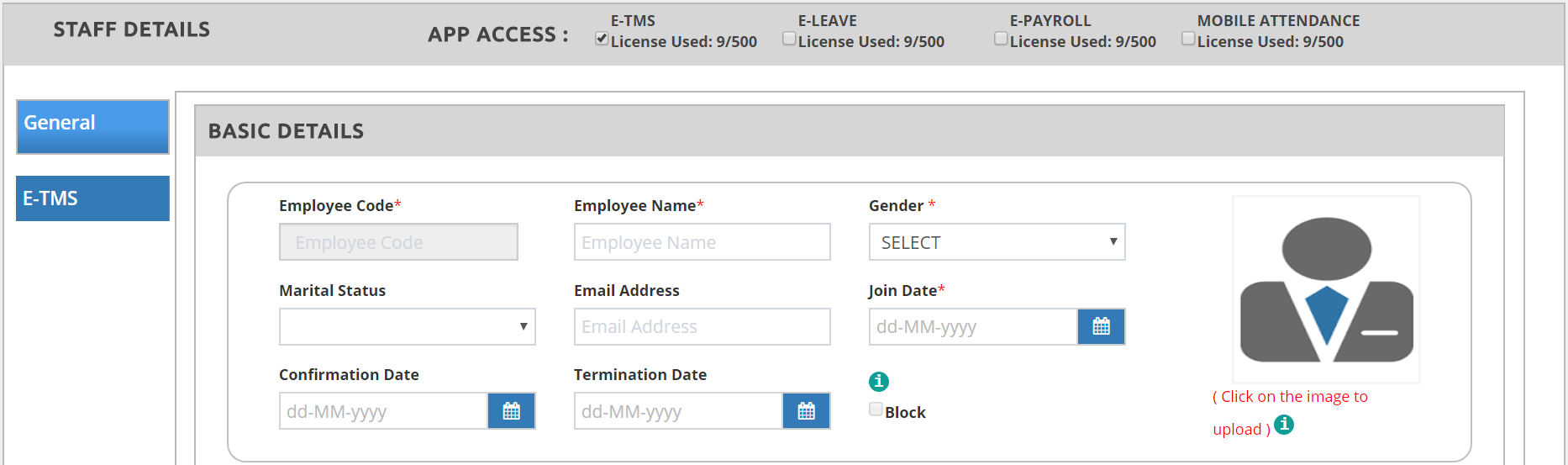 Creating a new employee