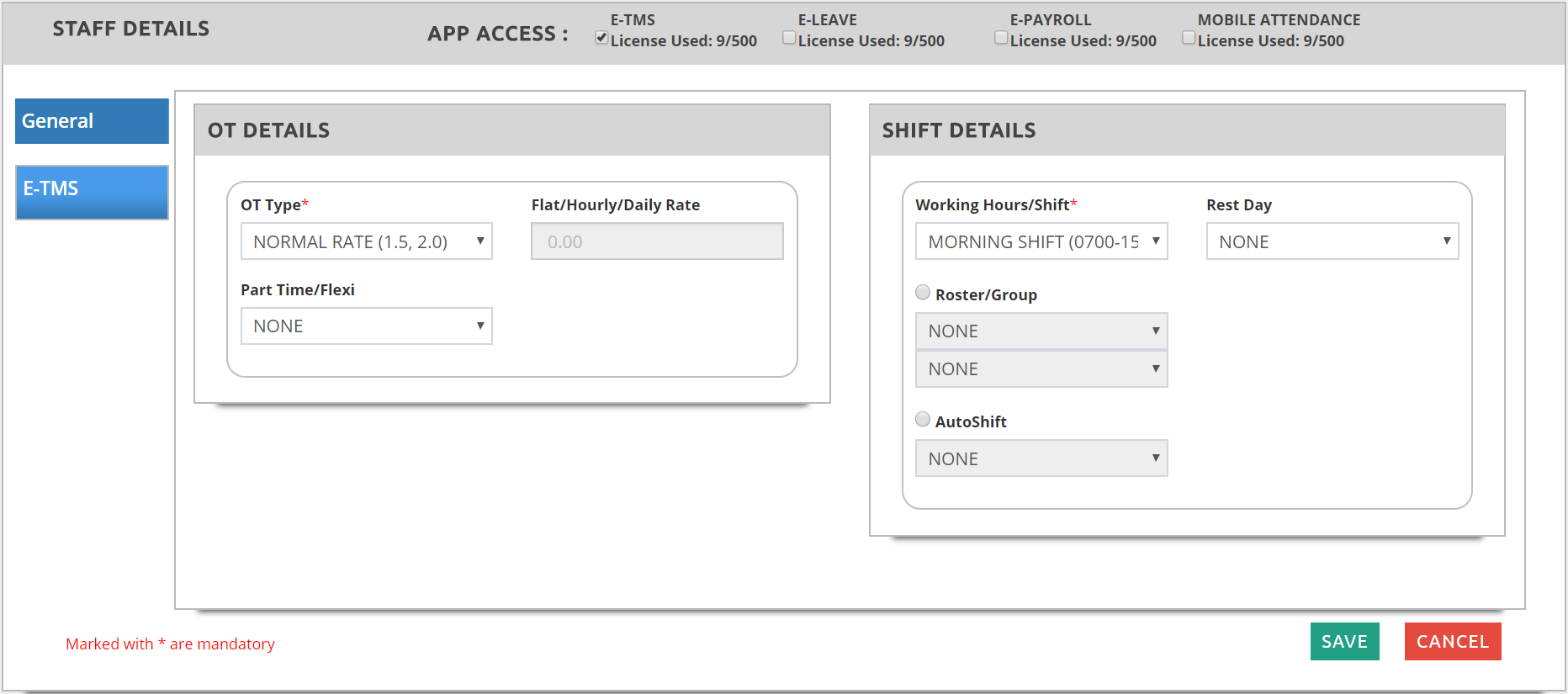 Creating a new employee